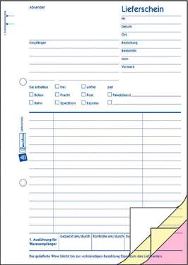 Avery Zweckform 721 Lieferscheine mit Empfangsschein, A5, mit ...