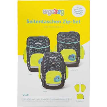ergobag PACK/CUBO/ CUBO light Seitentaschen mit Zip-Set (3-tlg.) Gelb ...