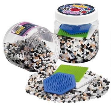 Hama Bügelperlen Midi Schwarz / Weiß, 4000 Stück | duo-shop.de