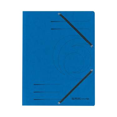Herlitz Einschlagmappe mit Gummizug A4 Pappe blau | duo-shop.de