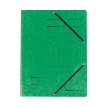 Herlitz Einschlagmappe mit Gummizug A4 Pappe grün | duo-shop.de