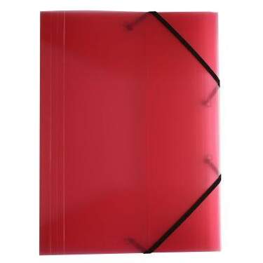 Idena Gummizugmappe A4, mit Gummizug, transluzent rot | duo-shop.de