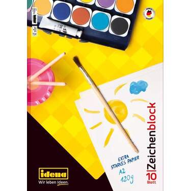 Idena Zeichenblock A2, 10 Blatt, 120g | duo-shop.de