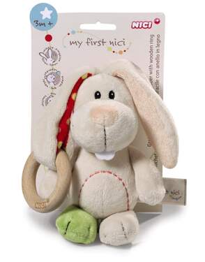 NICI My First NICI Greifling Hase Tilli mit Holzring, ca. 15cm | duo ...