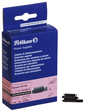 Pelikan Farbrollen, Gr. 744/2 Ink Rolls, schwarz für Epson IR 40, 8 mm ...