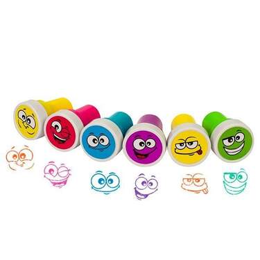 Trendhaus BE HAPPY Stempel selbstfärbend, 6- fach sortiert | duo-shop.de